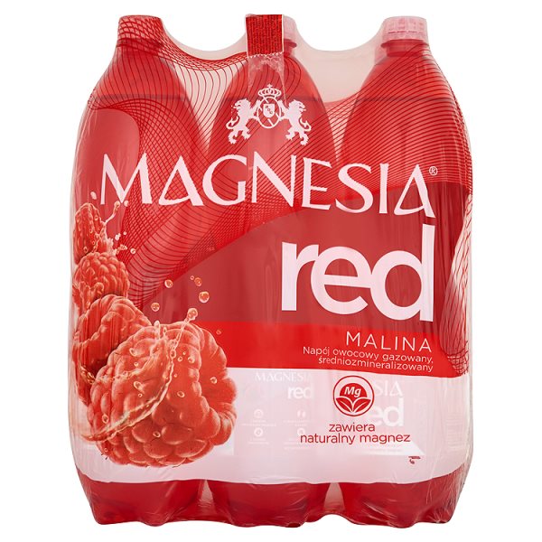 Magnesia Red Malina z sokiem owocowym Napój owocowy gazowany 6 x 1,5 l ...