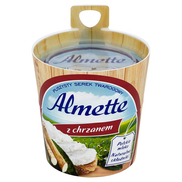 Almette Puszysty serek twarogowy z chrzanem 150 g, 1 szt/0,150 kg ... Almette Puszysty serek twarogowy z chrzanem 150 g, 1 szt/0,150 kg ...