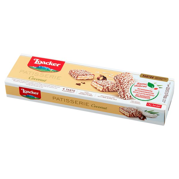 Loacker Patisserie Coconut Ciastka waflowe 100 g, 1 szt/0,100 kg ... Loacker Patisserie Coconut Ciastka waflowe 100 g, 1 szt/0,100 kg ...