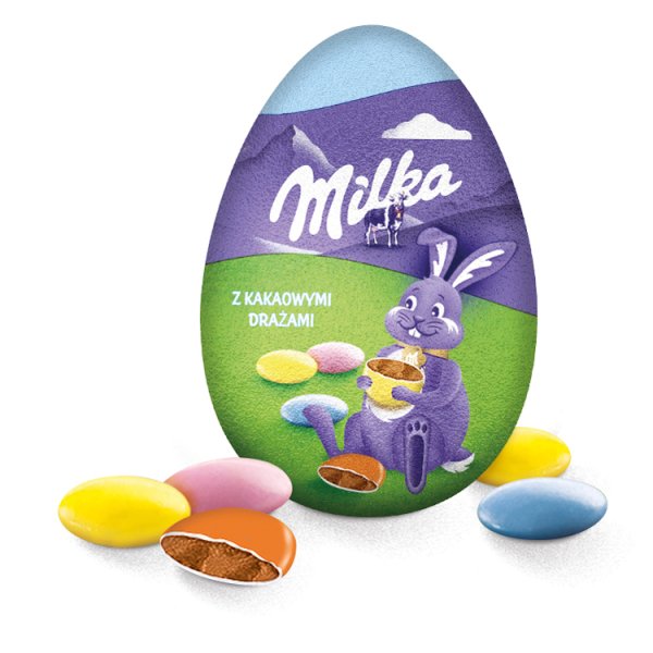 Milka Jajko z czekolady mlecznej z kakaowymi drażami 50 g, 1 szt/0,050 ...