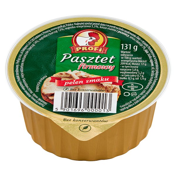 Profi Pasztet firmowy 131 g, 1 szt/0,131 kg, Profi - Spar (dawniej ...