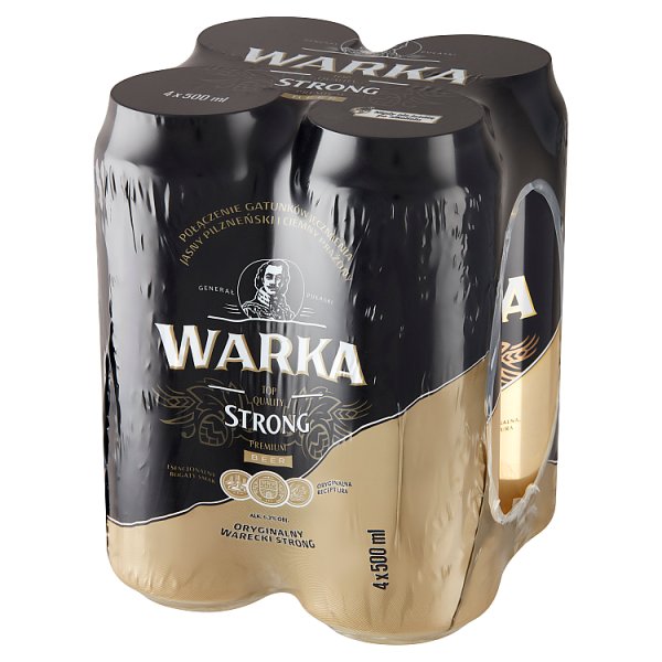 Warka Strong Piwo jasne 4 x 500 ml, 1 op/2,000 litr, Warka - Spar ...