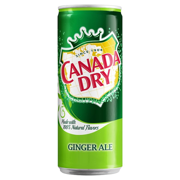 Canada Dry Ginger Ale Napój gazowany o smaku imbirowym 330 ml, 1 szt/0,330 litr, Canada Dry ...