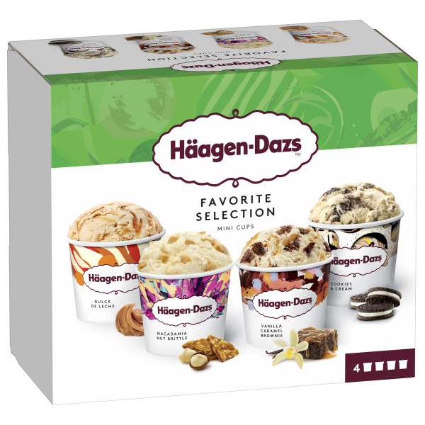 Lody Haagen-Dazs Favorite Selection 4x95ml , 1 szt/0,380 litr, Haagen ...