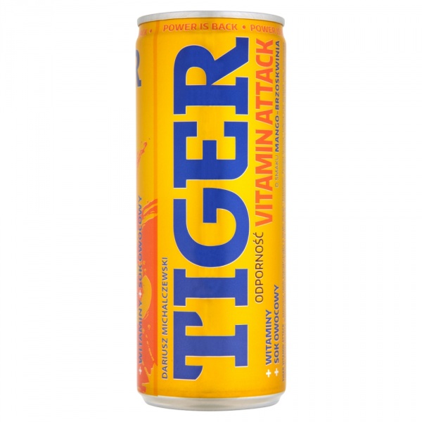 Tiger Vitamin Attack napój energetyczny , 1 szt/0,250 litr, Mws - Spar ...