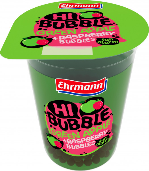 Deser Ehrmann Hi Bubble green apple+raspberry , 1 szt/0,400 litr ...