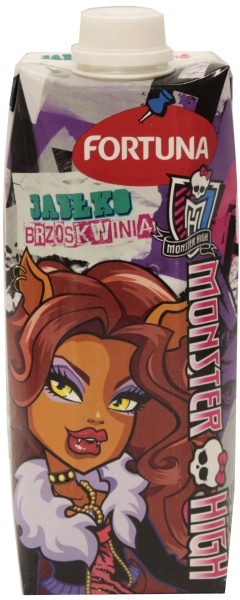 Napój monster high jabłko-brzoskwinia , 1 szt/0,500 litr, Fortuna